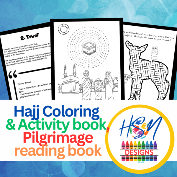 Let's learn about Islam! Hajj Coloring & Activity book, Pilgrimage ...