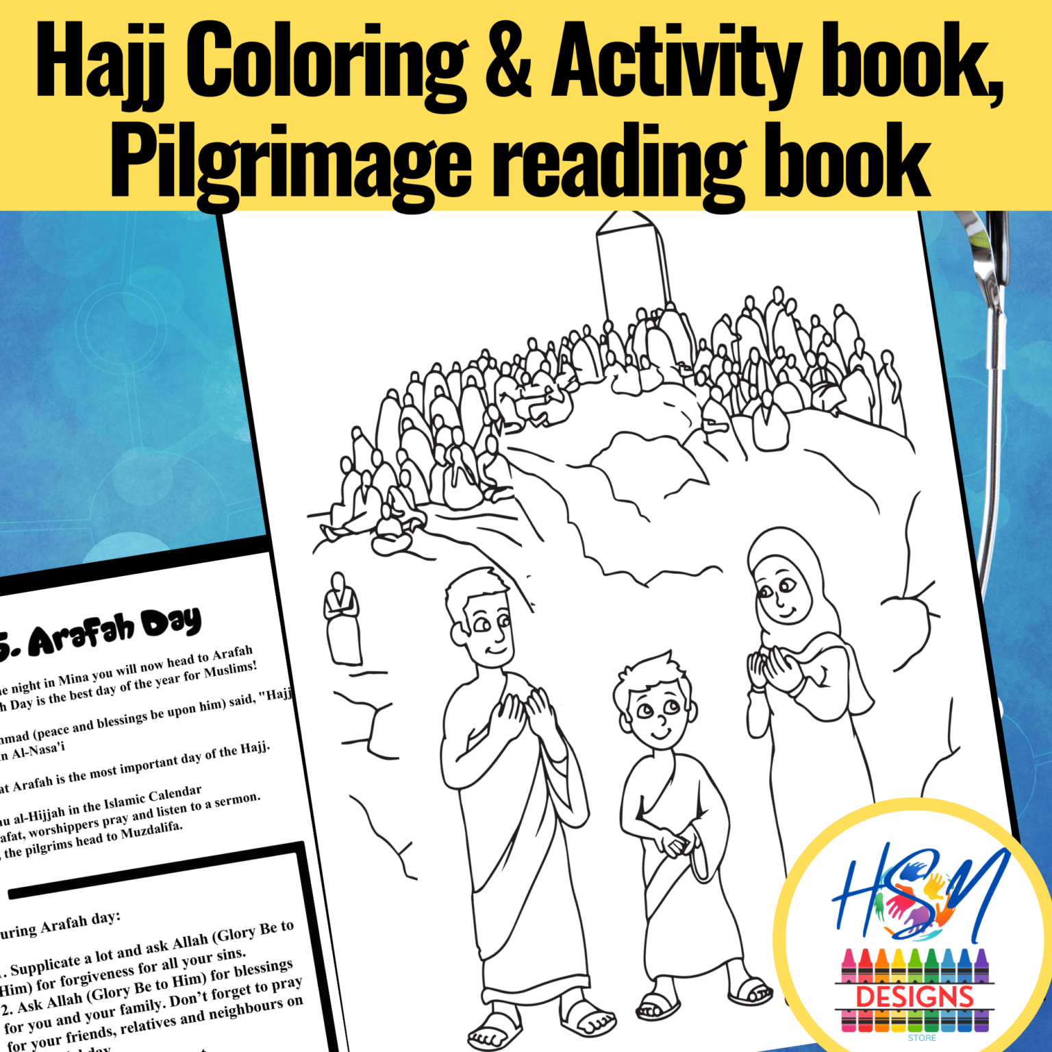 Let's learn about Islam! Hajj Coloring & Activity book, Pilgrimage ...