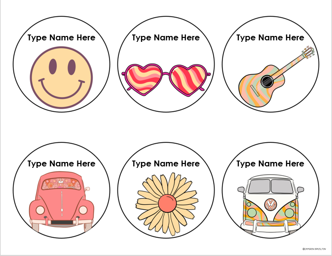 Welcome To Our Classroom Door Sign Display Groovy Retro Vibes Theme ...