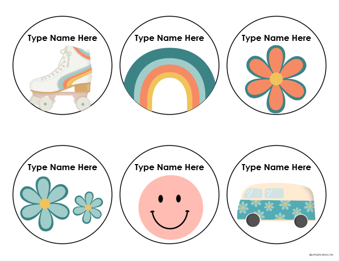 Welcome To Our Classroom Door Sign Display Groovy Retro Vibes Theme ...