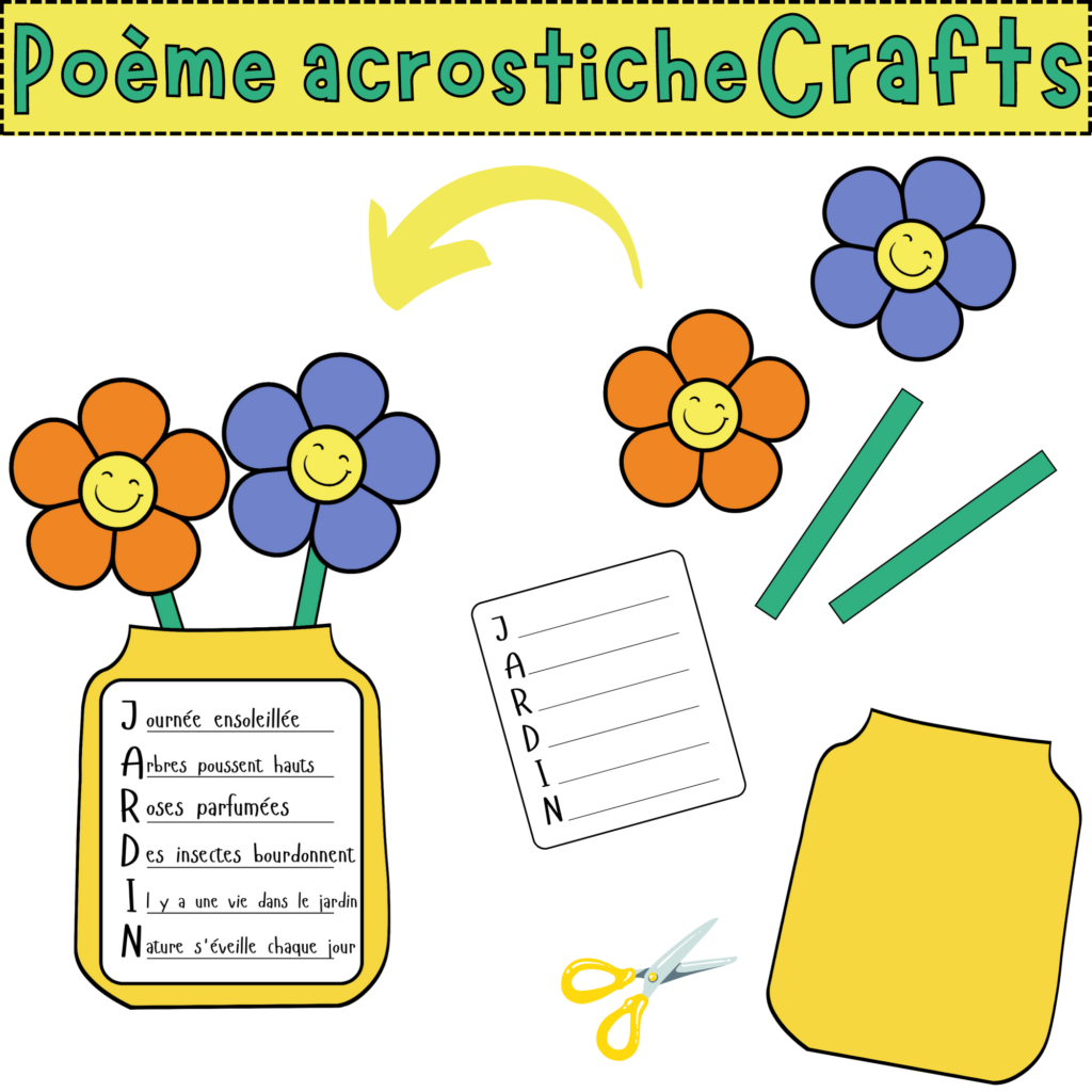 Poèmes acrostiches, le printemps, French spring poems, ècriture ...