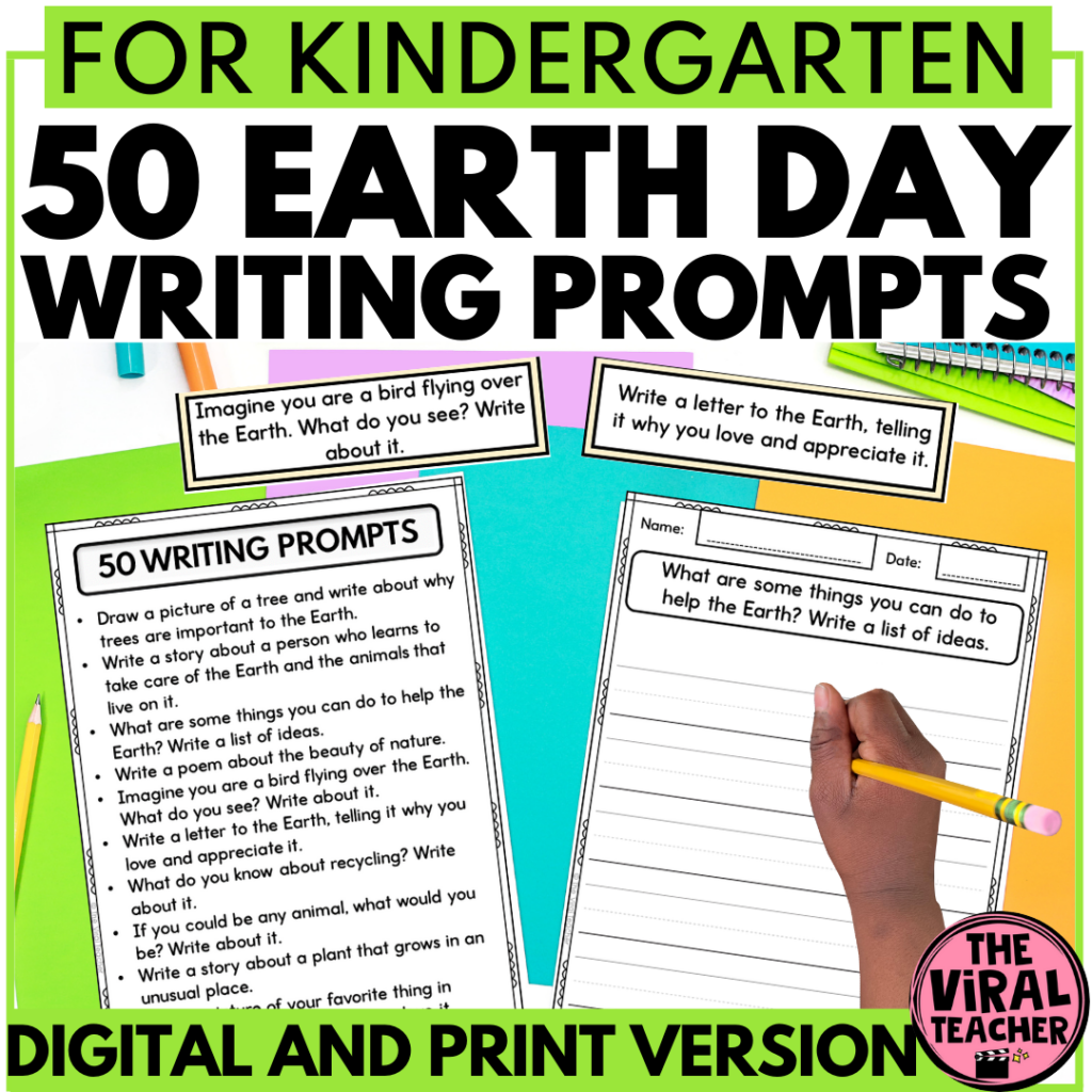 Earth Day Writing Prompts | Earth Day Activities for Kindergarten ...