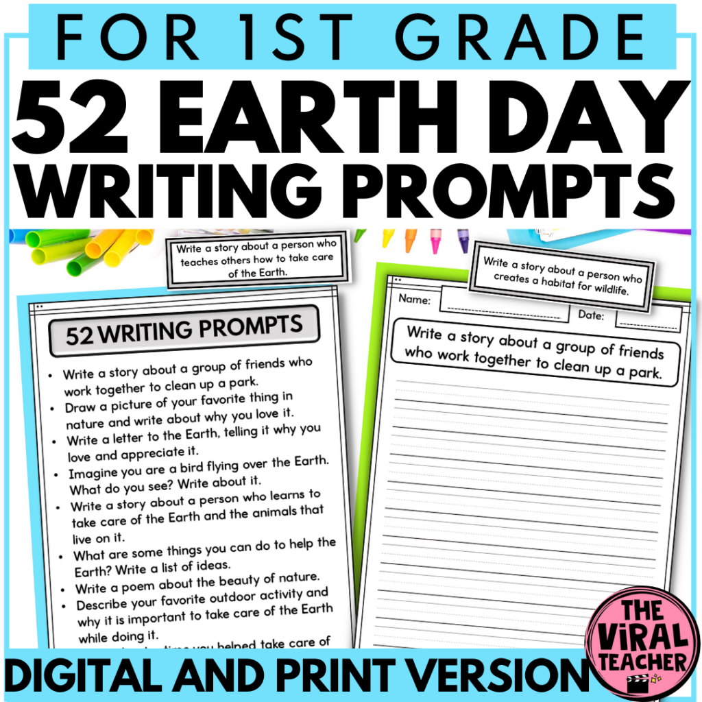Earth Day Writing Prompts | Earth Day Activities for 1st Grade | Made ...