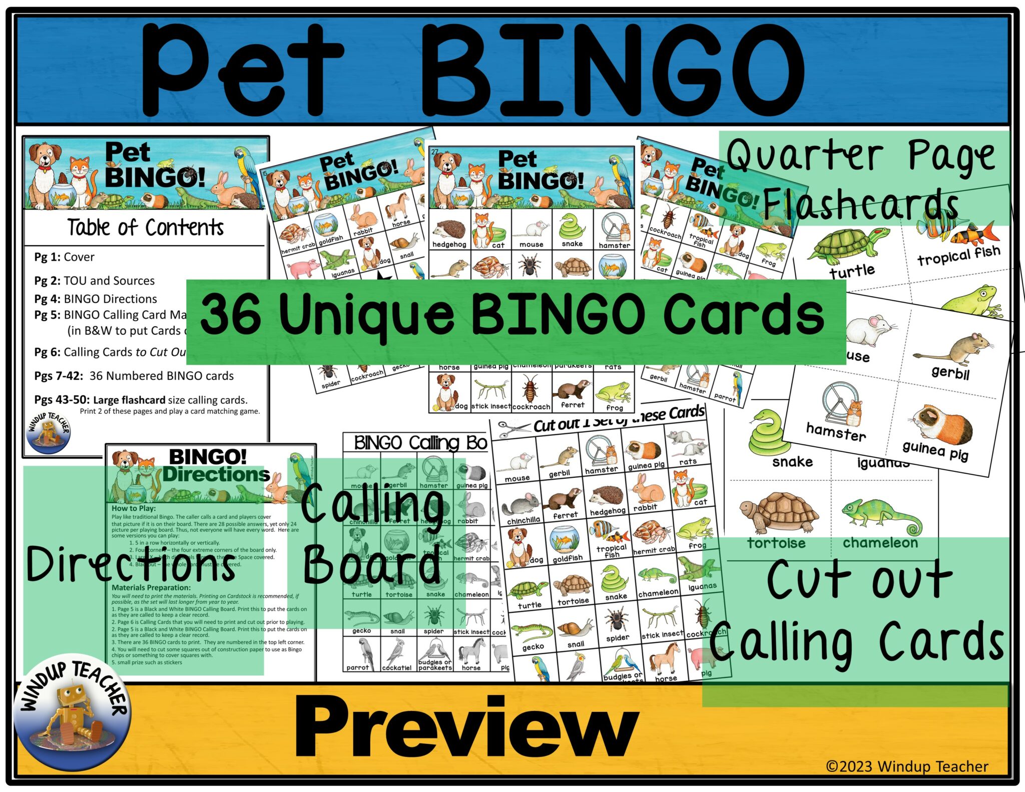 Pet BINGO Game | Made By Teachers