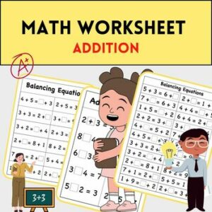 Math Worksheet Bundle for First Grade - Addition, Place Value, and More ...