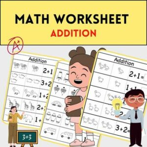 Math Worksheet Bundle for First Grade - Addition, Place Value, and More ...