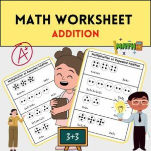 Math Worksheet Bundle for First Grade - Addition, Place Value, and More ...