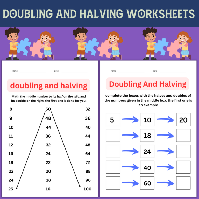 printable doubling and halving worksheets grade 1 2 3 | Made By Teachers