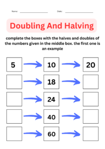 printable doubling and halving worksheets grade 1 2 3 | Made By Teachers