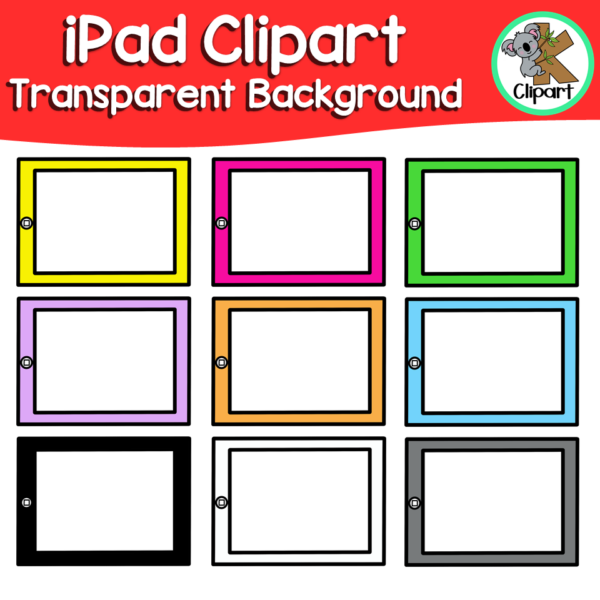 Rainbow ipad clipart with transparent background by K Clipart | Made By ...