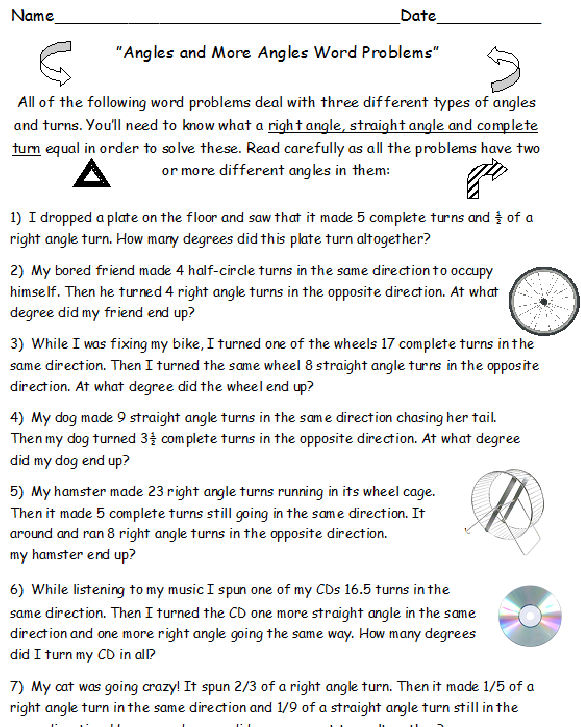 Angles Word Problems PLUS Angles in Words | Made By Teachers