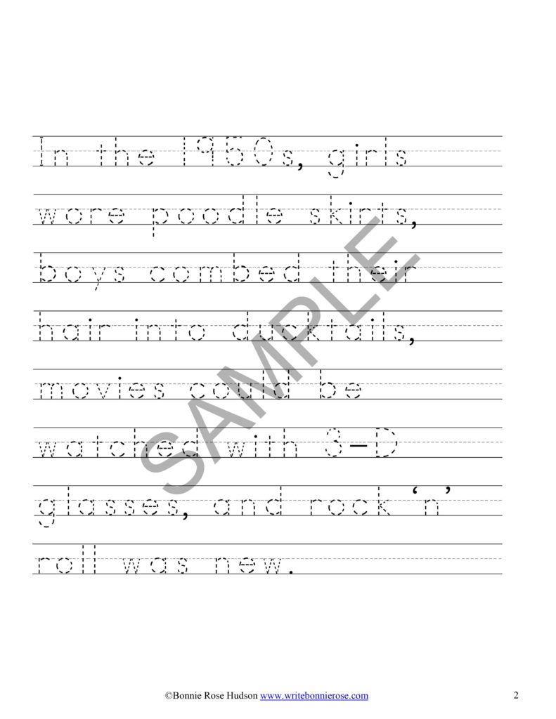 History by the Decade-1950s: Coloring Book with Print Copywork | Made ...