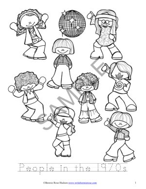 History by the Decade-1970s: Coloring Book with Print Copywork | Made ...