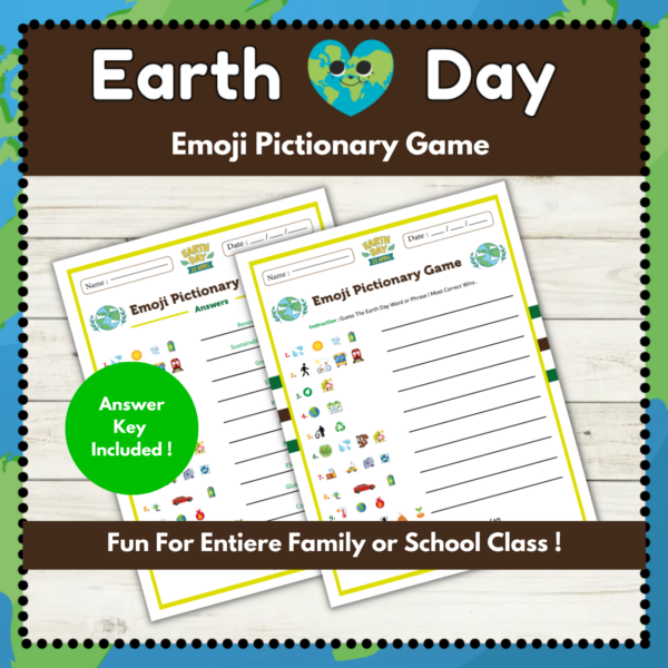 Earth Day Emoji Pictionary Game | Fun Environmental Activity for Adults ...