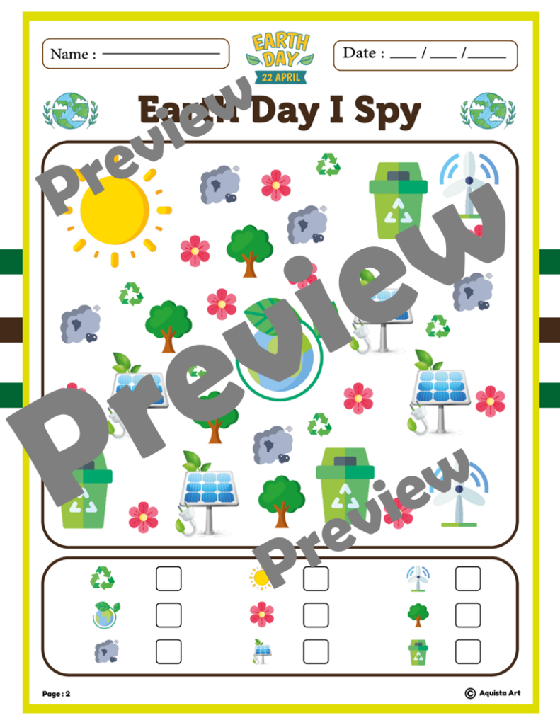Earth Day I Spy Activity | Find and Count | Made By Teachers
