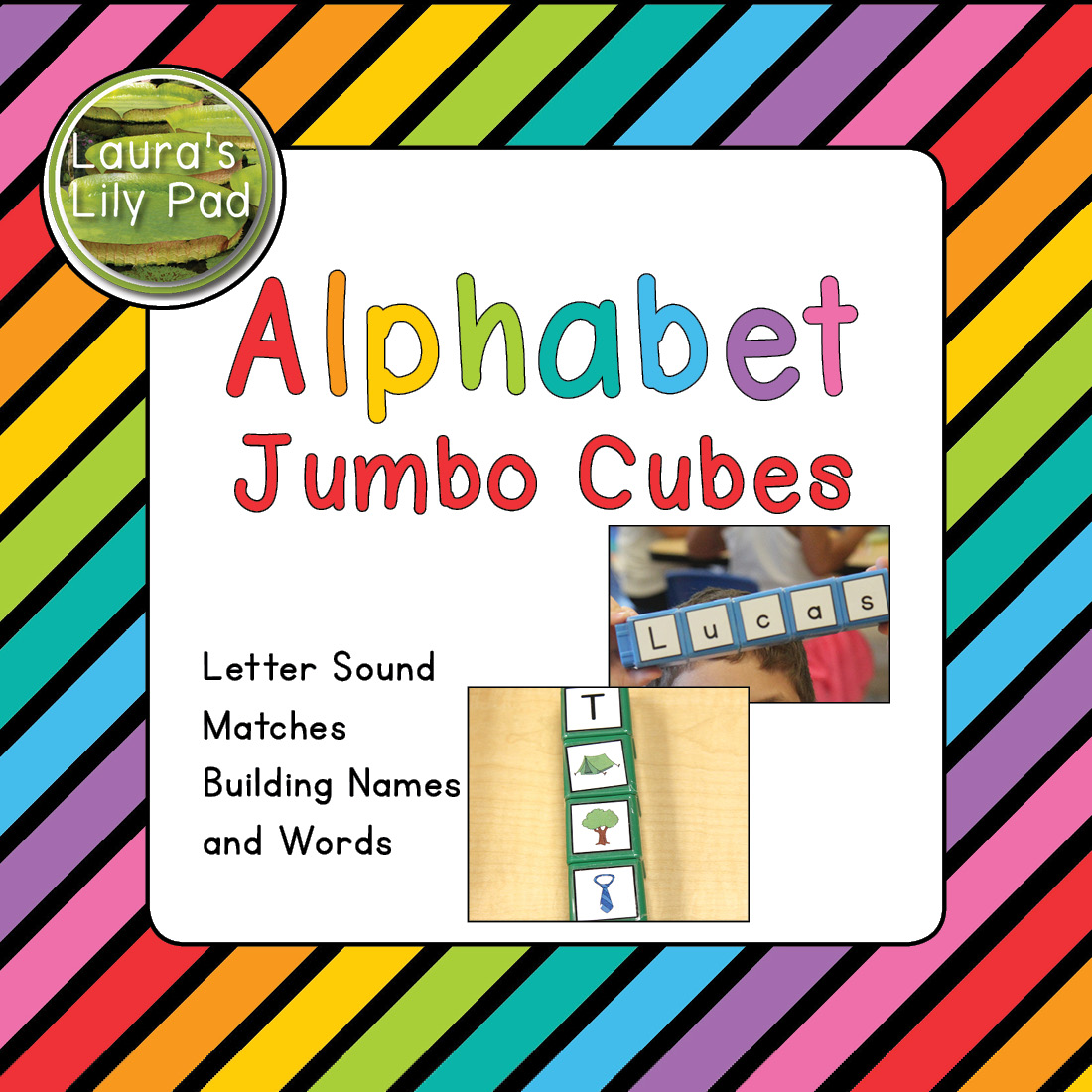 Jumbo Cubes Alphabet Words and Letter Sounds Center | Made By Teachers