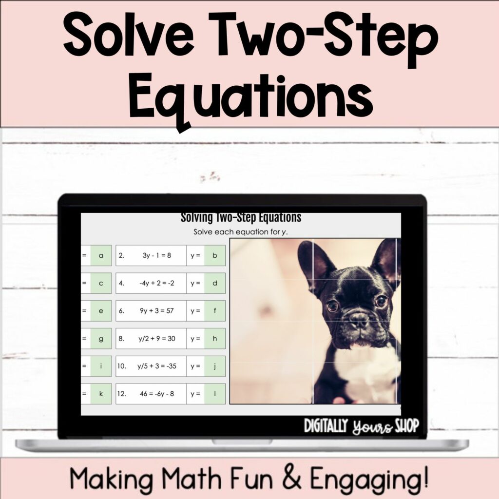 Solve Two-Step Equations Digital Self-Checking Activity | Made By Teachers