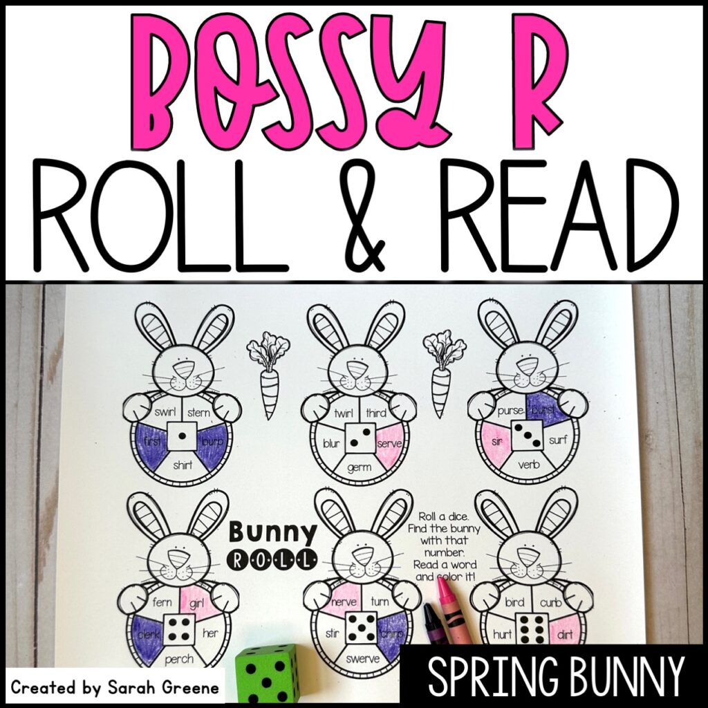 Bossy R Roll & Read Spring Game | Made By Teachers