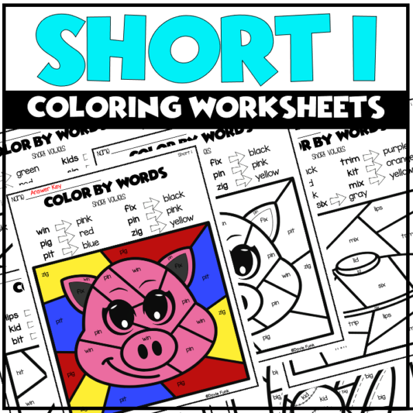 Short Vowel Color by Code Coloring Worksheets | Short i | Made By Teachers