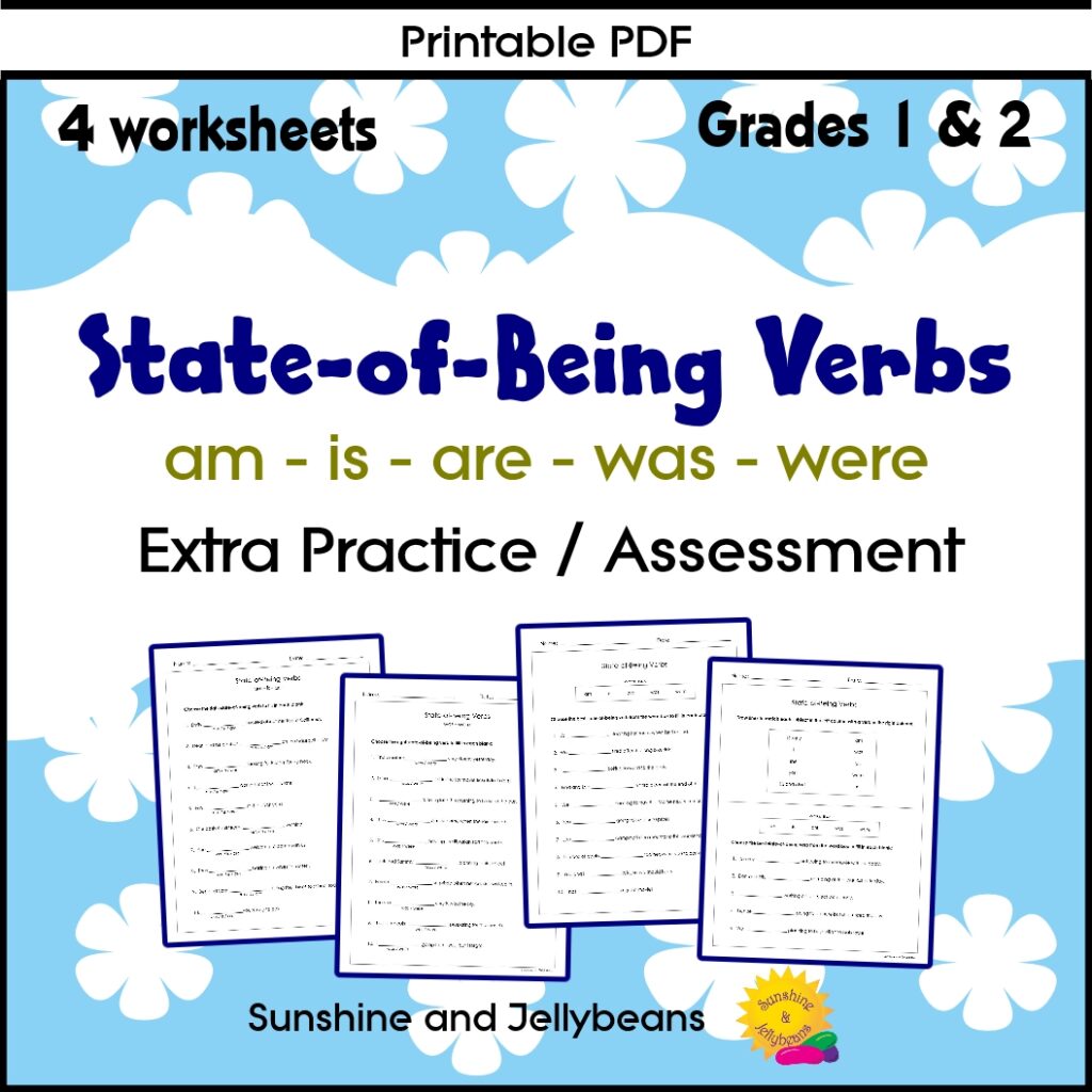 State-of-Being Verbs - am-is-are-was-were - Grades 1-2 - Practice ...