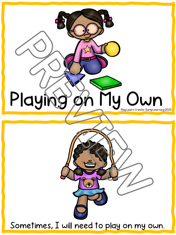 Playing on My Own, Independent Play Social Skills Story | Made By Teachers