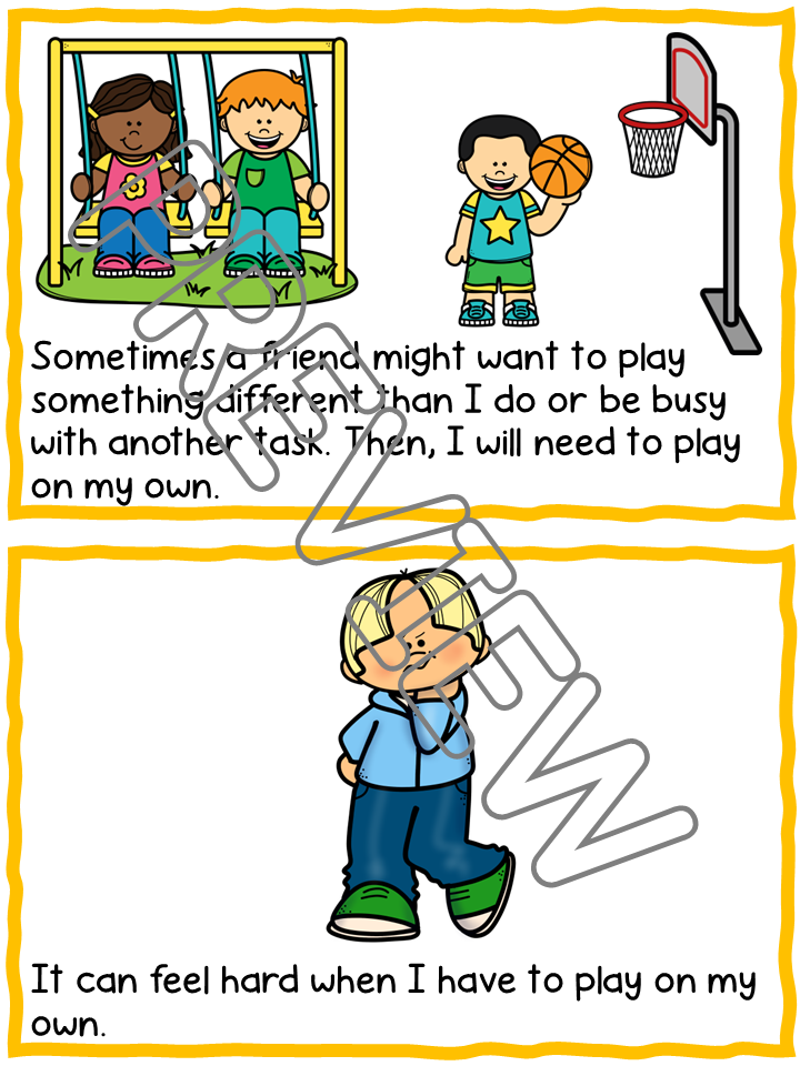 Playing on My Own, Independent Play Social Skills Story | Made By Teachers