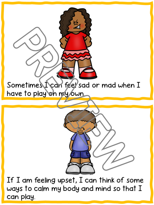 Playing on My Own, Independent Play Social Skills Story | Made By Teachers