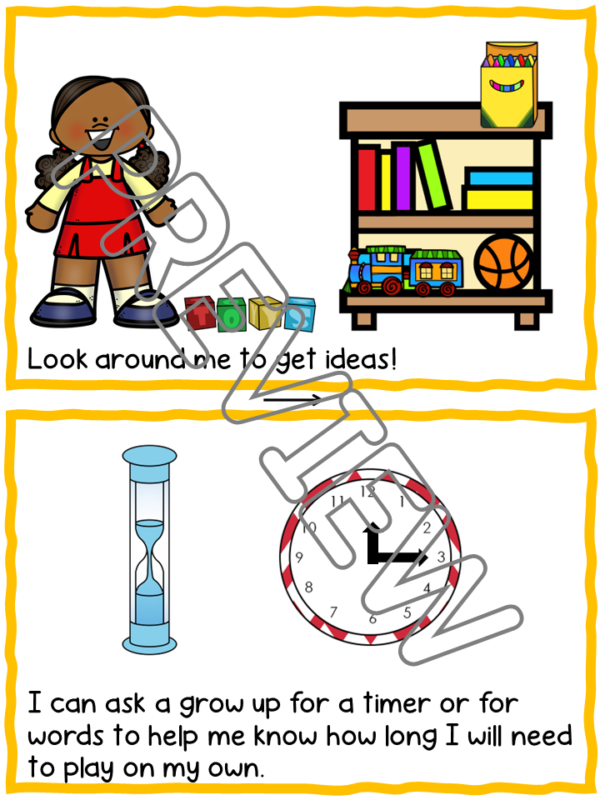 Playing on My Own, Independent Play Social Skills Story | Made By Teachers