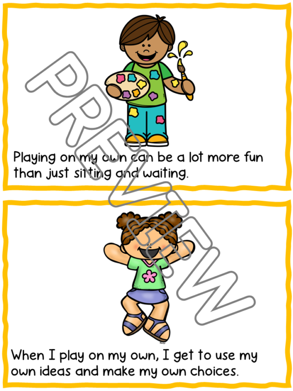 Playing on My Own, Independent Play Social Skills Story | Made By Teachers