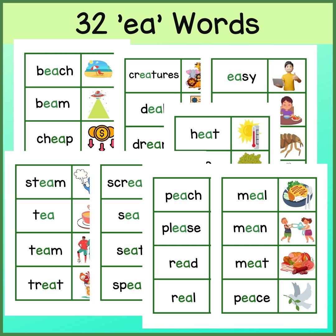 Flash Cards - Explicit Phonics - Long E Vowel Sound Word Families ...