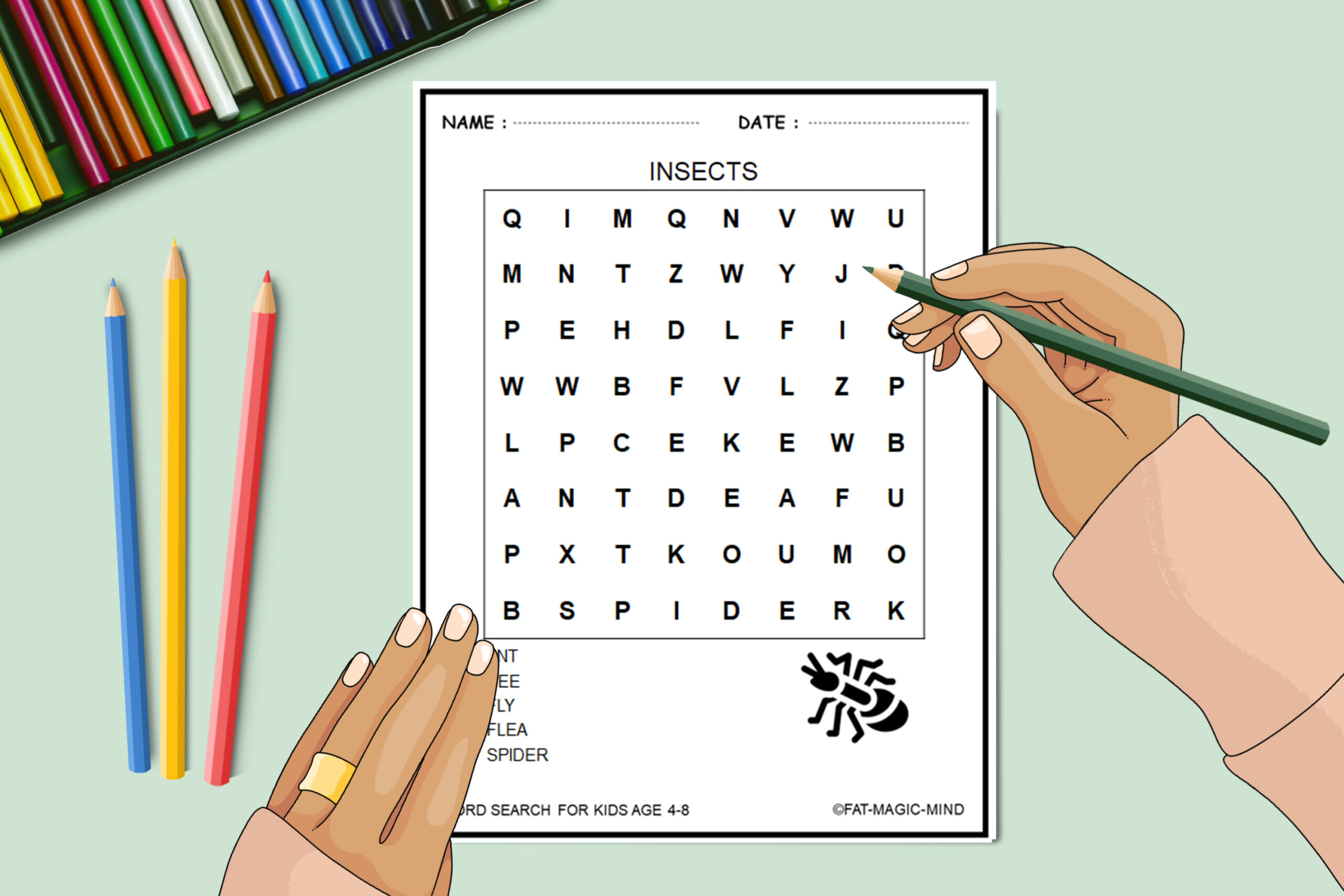 Word search for kids age 4-8 100 puzzles | Made By Teachers