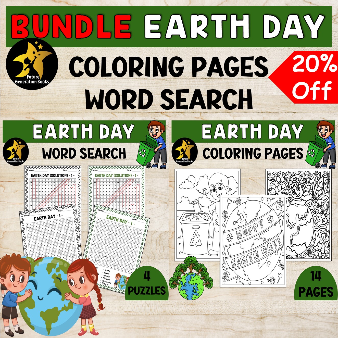 FREE EARTH DAY Word Search Puzzle Activity Earth Day Coloring Page ...