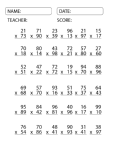 Master Multiplication with Our 2 Digit by 2 Digit Multiplication ...
