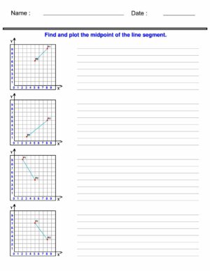 Midpoint Formula Problems - Find and plot the midpoint of the line ...
