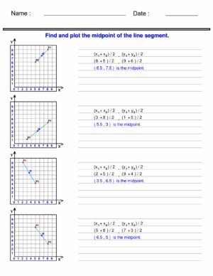 Midpoint Formula Problems - Find and plot the midpoint of the line ...