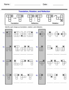 Translation, Rotation, and Reflection - Coordinate Worksheets | Made By ...