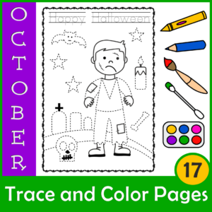 Halloween Trace and Color Pages | Fine Motor Skills | Morning Work ...