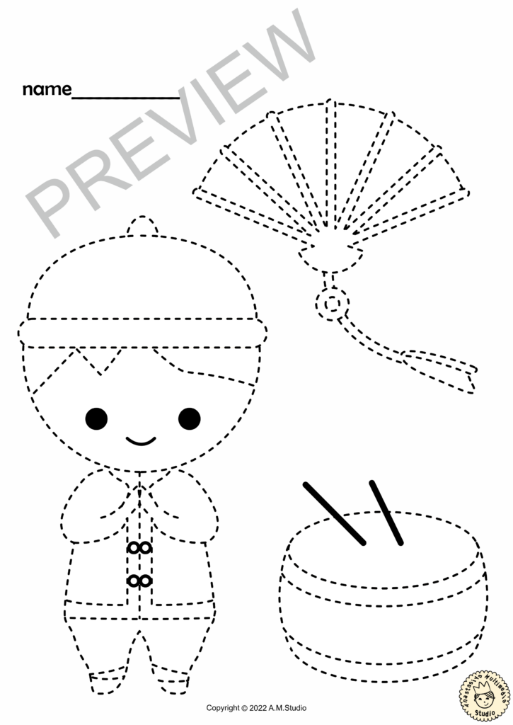 Chinese New Year Trace and Color Pages | Made By Teachers