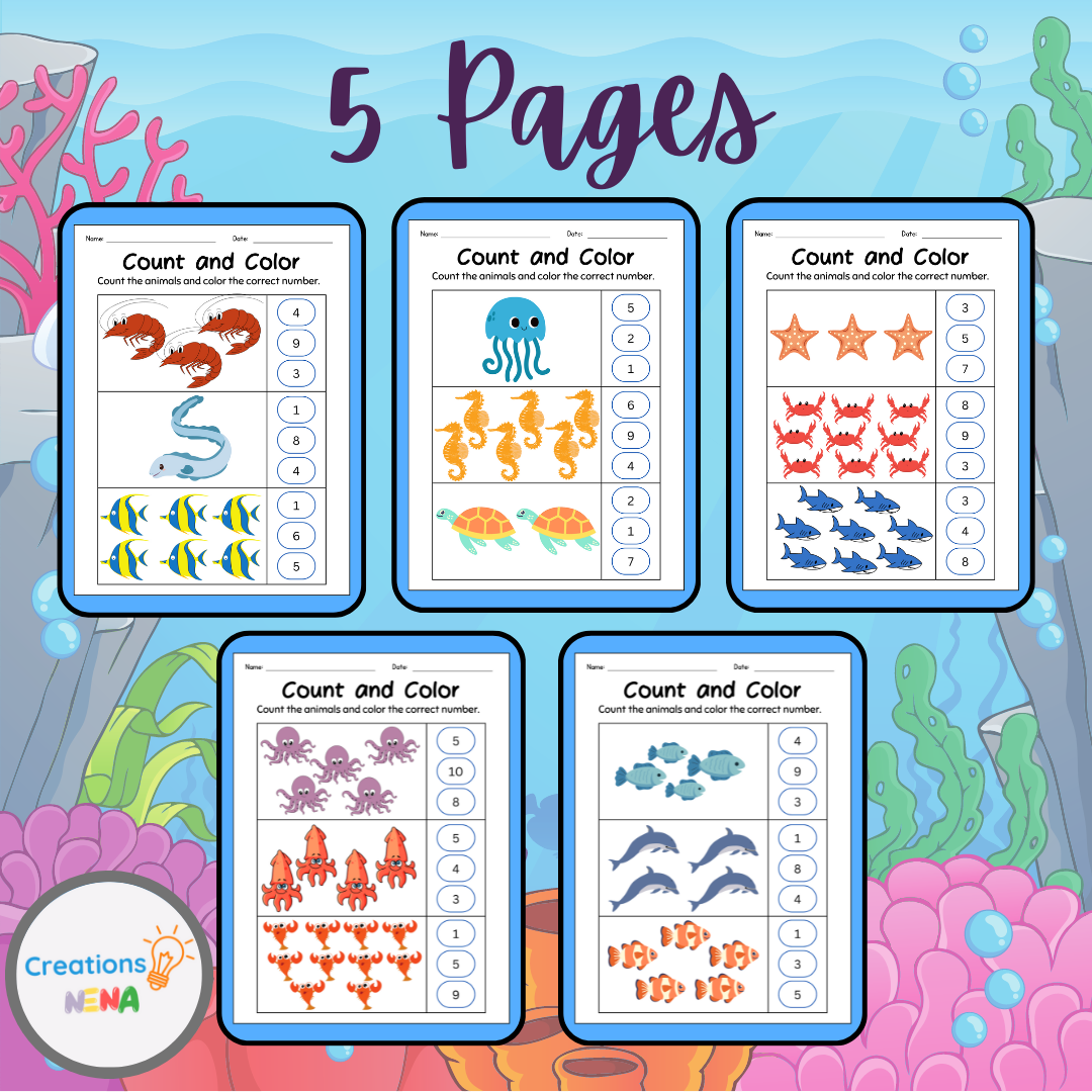 Under The Sea Counting Activities. | Made By Teachers