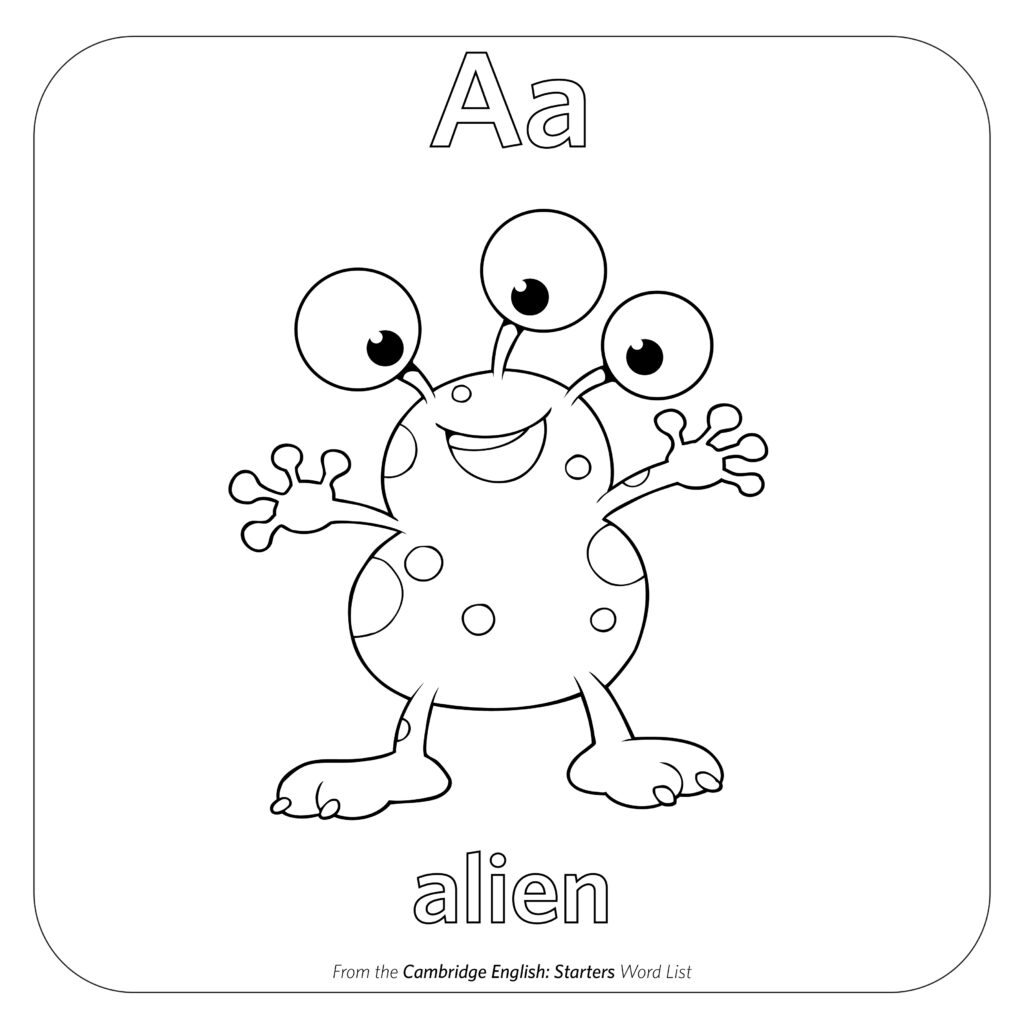 Cambridge English Young Learners A-Z Coloring book | Made By Teachers