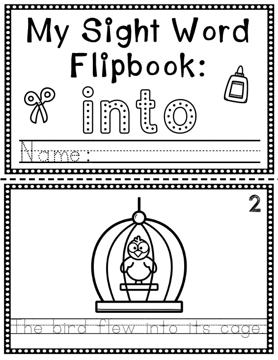 Sight Word Flip Book (Flipbook) - INTO | Made By Teachers