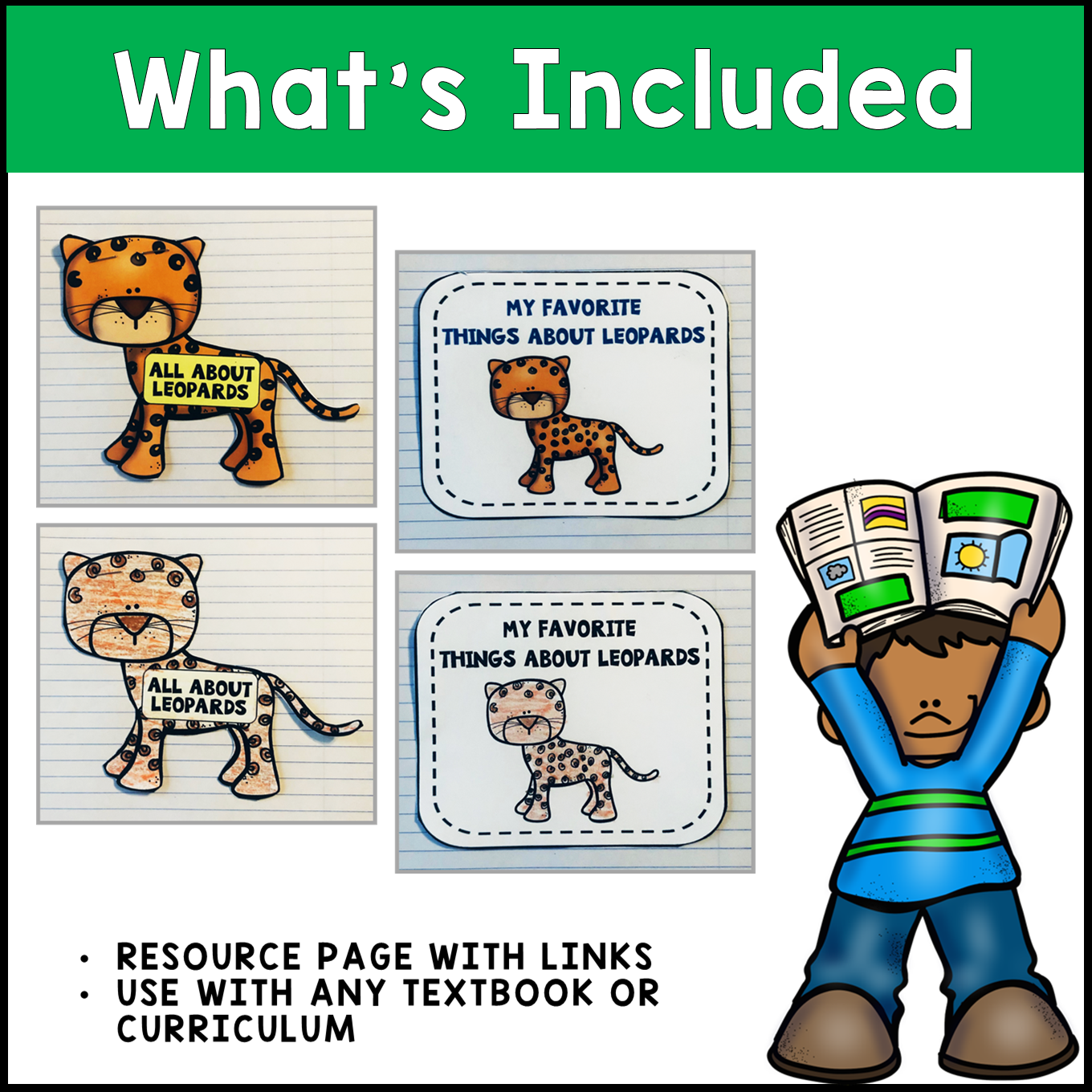 Big Cats: Leopards Interactive Foldable Booklets | Made By Teachers