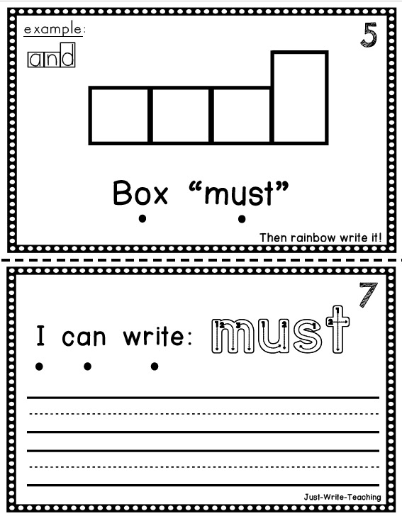 Sight Word Flip Book (Flipbook) - MUST | Made By Teachers