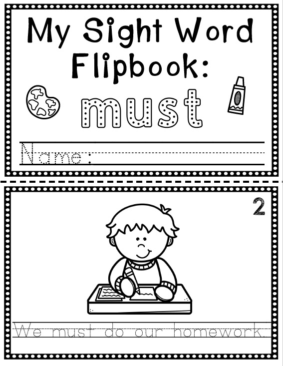 Sight Word Flip Book (Flipbook) - MUST | Made By Teachers