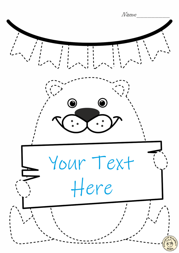 Groundhog Day Trace and Color Pages | Fine Motor Activities | Made By ...