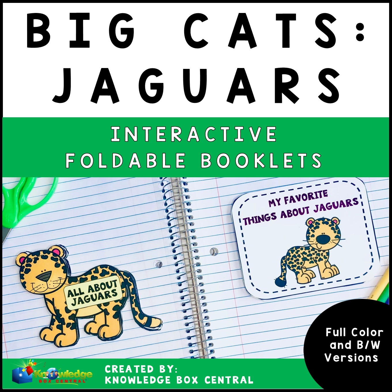 Big Cats: Jaguars Interactive Foldable Booklets | Made By Teachers