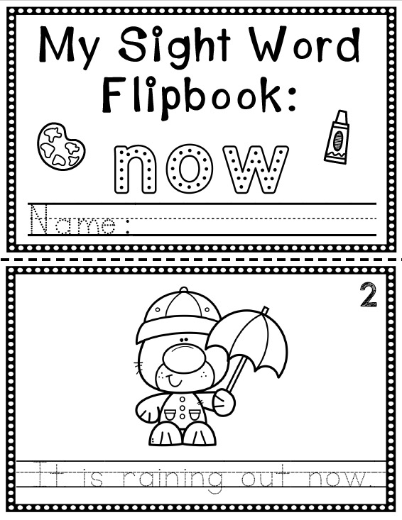 Sight Word Flip Book (Flipbook) - NOW | Made By Teachers