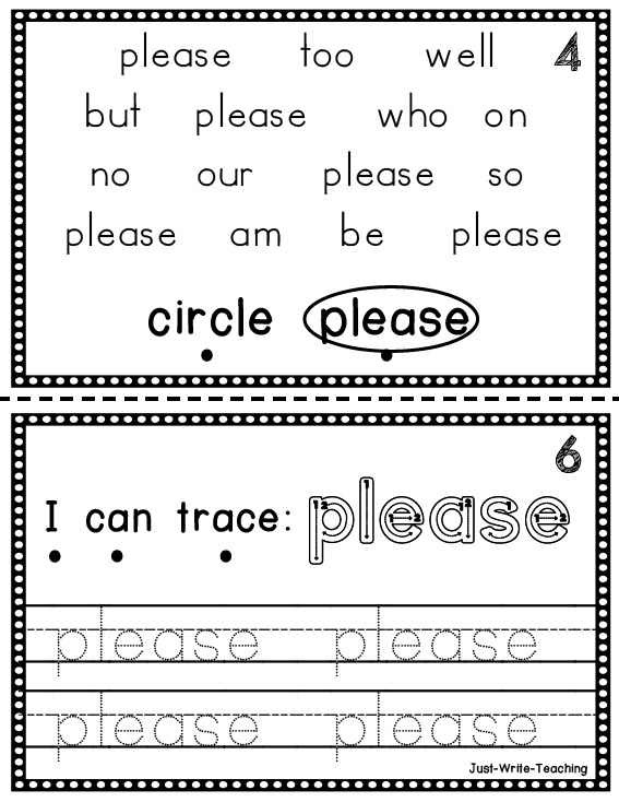 Sight Word Flip Book (Flipbook) - PLEASE | Made By Teachers