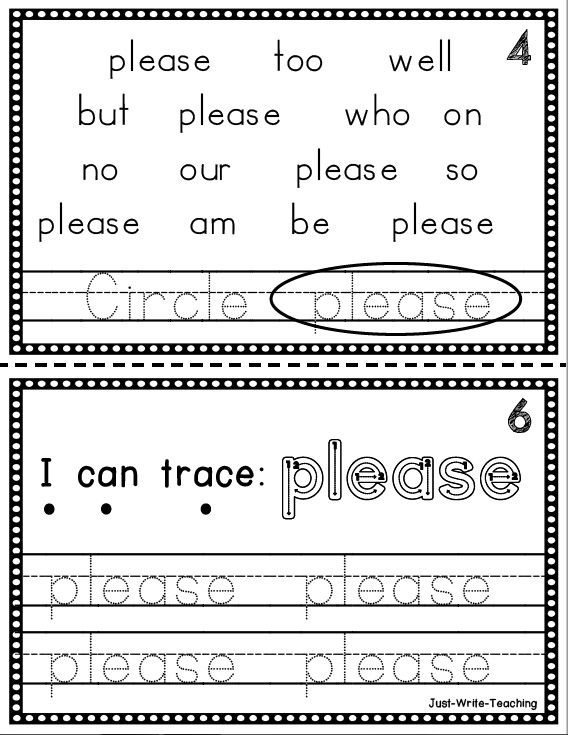 Sight Word Flip Book (Flipbook) - PLEASE | Made By Teachers