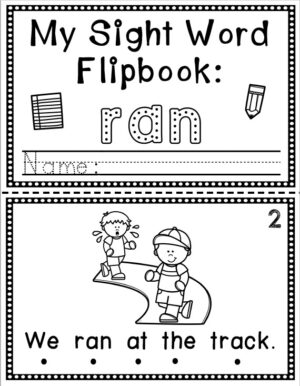 Sight Word Flip Book (Flipbook) - RAN | Made By Teachers